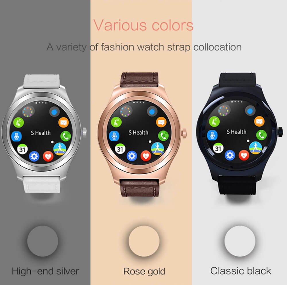 IQI Q2 MTK2502C Bluetooth 4.0 Heart Rate Monitor Smartwatch - Gold