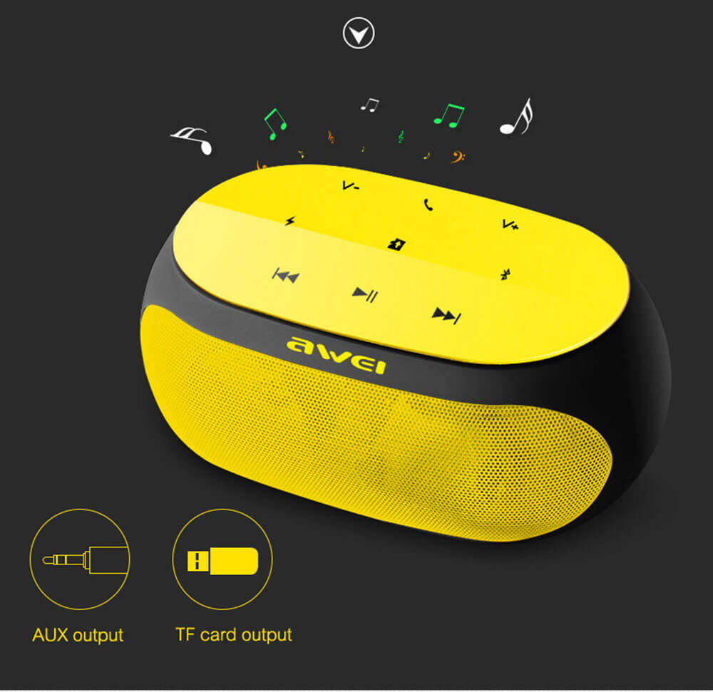 Awei Y200 Wireless Bluetooth 2500mAh TF Card AUX Handfree Speaker