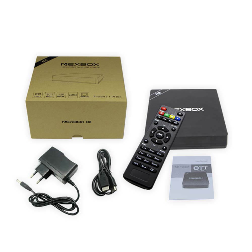 NEXBOX N8 RK3368 4K Smart TV BOX KODI 2G/16G 2.4G/5G WIFI Gigabit LAN
