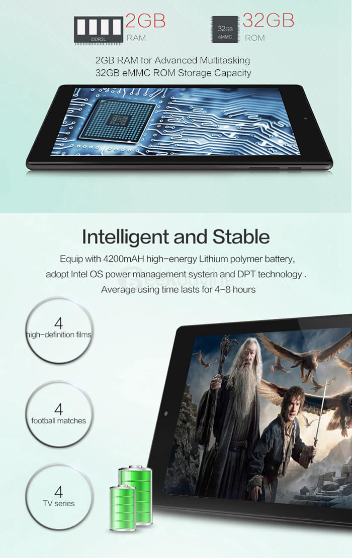 Jumper EZpad Mini3 8.0 inch Windows 10 2GB/32GB Tablet - Black