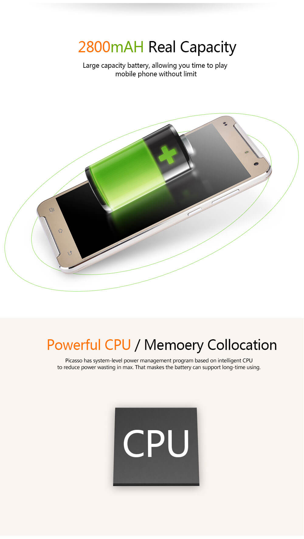 AMIGOO R300 5.5inch QHD Screen MT6580 Quad Core Smartphone