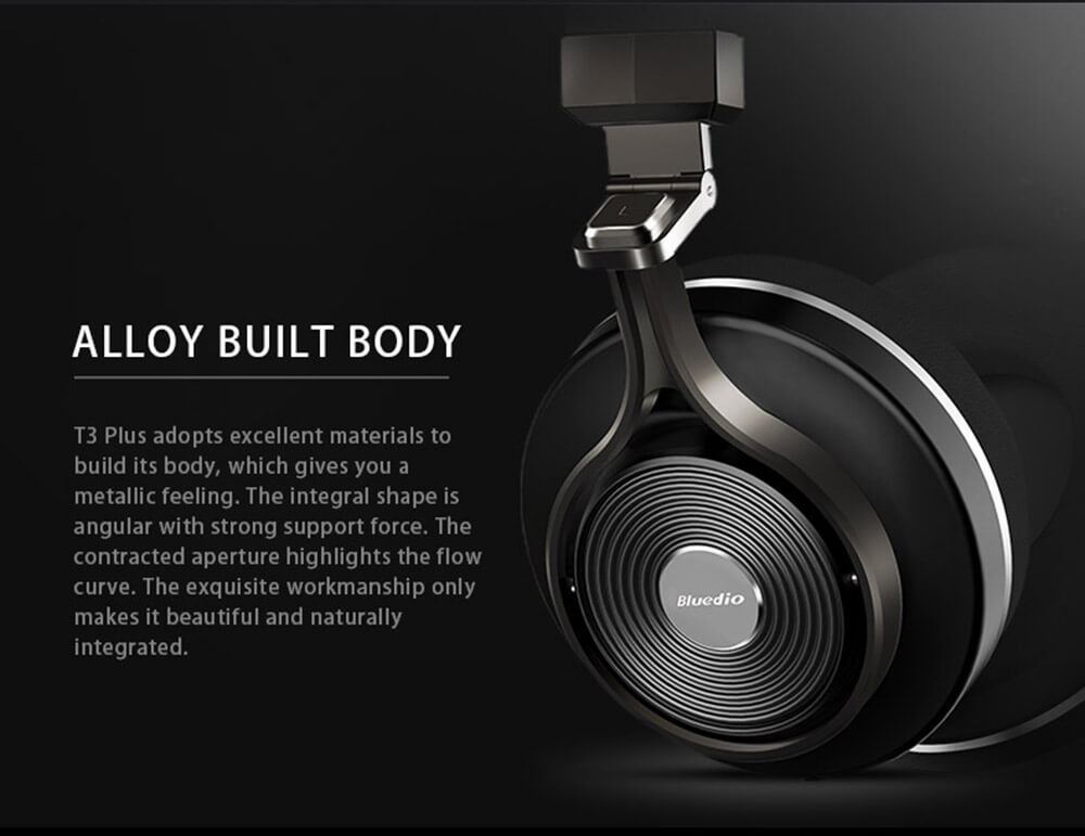 Bluedio T3 Bluetooth4.1 Bass Stereo Headset - Black
