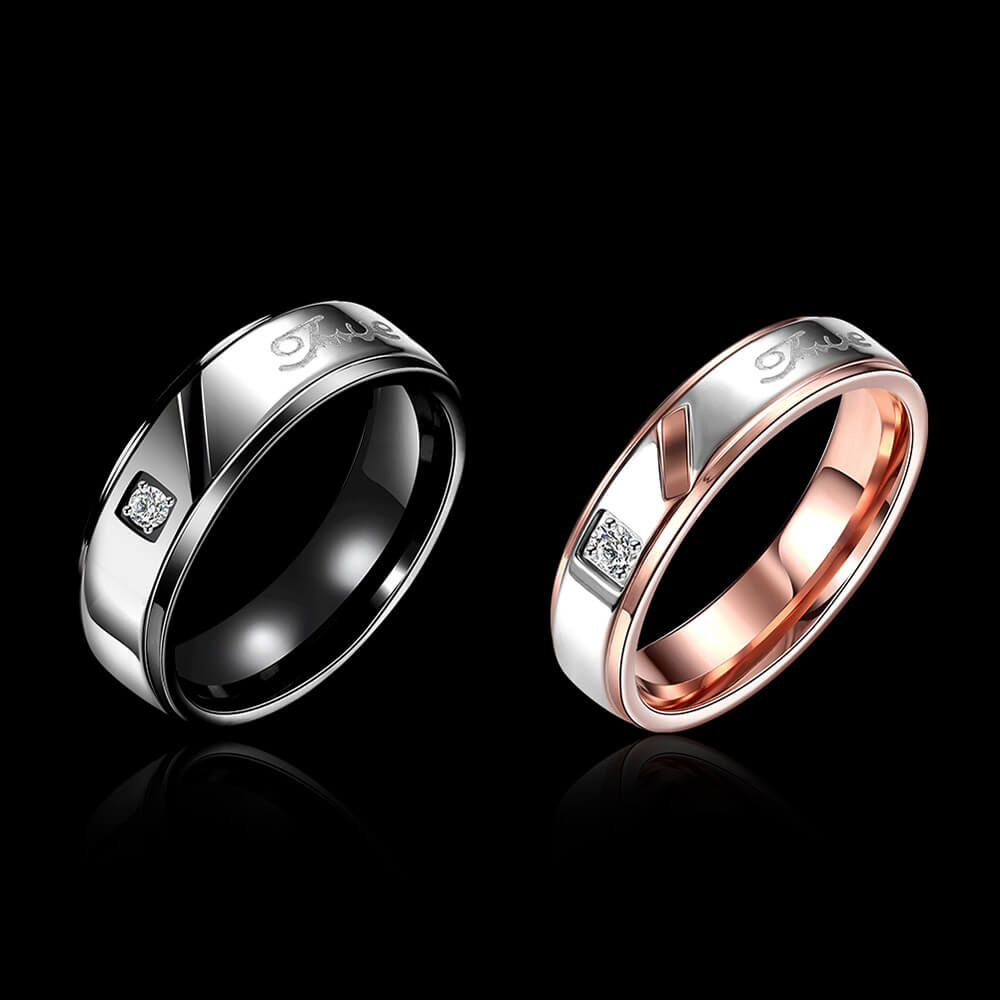 TGR100-B-8 Stainless Steel Female Ring - Size 7