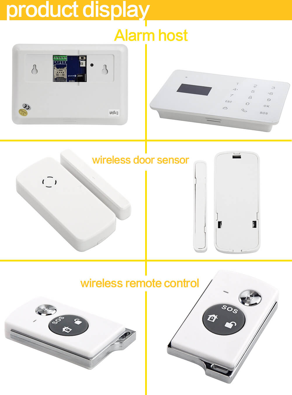 YA-700-GSM-7 Home House Office Security Burglar Intruder Alarm