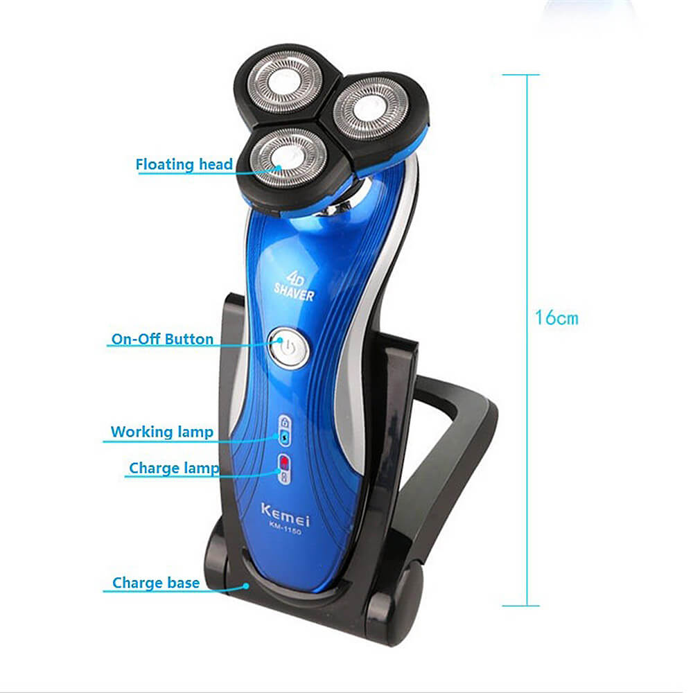 Original 3 in 1 Washable Rechargeable Electric Shaver Triple Blade