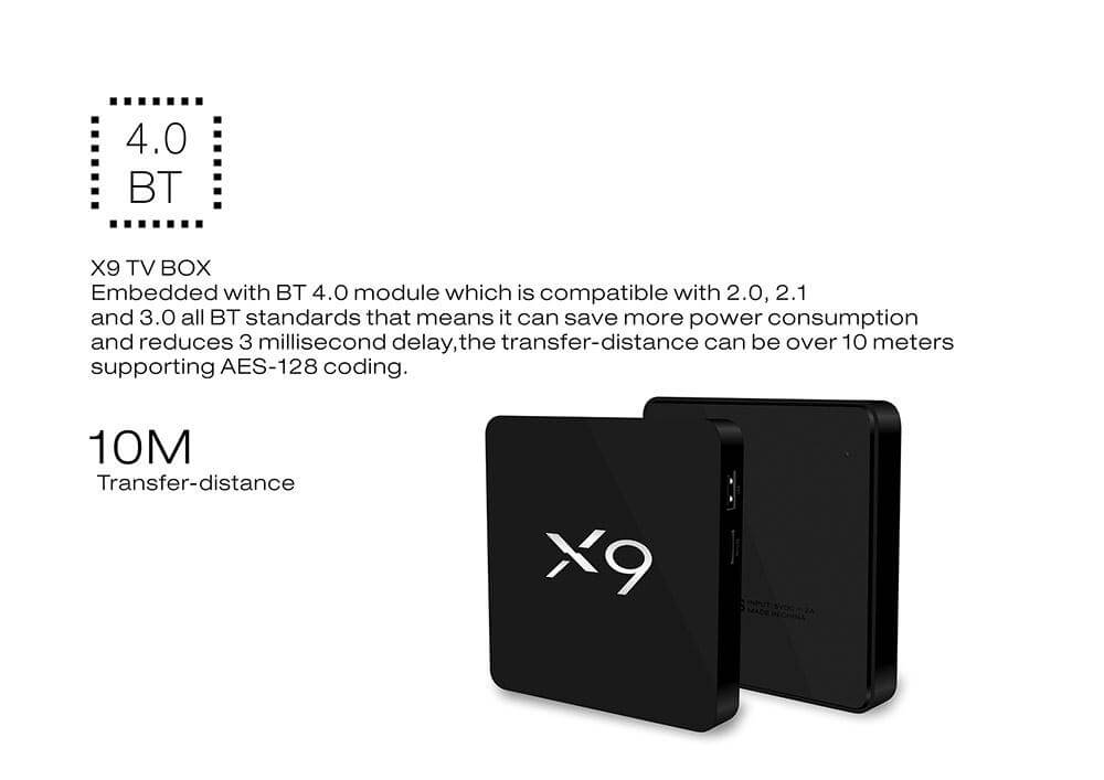 Spain Stock X9 TV BOX Android 6.0 Amlogci S905X TV Box