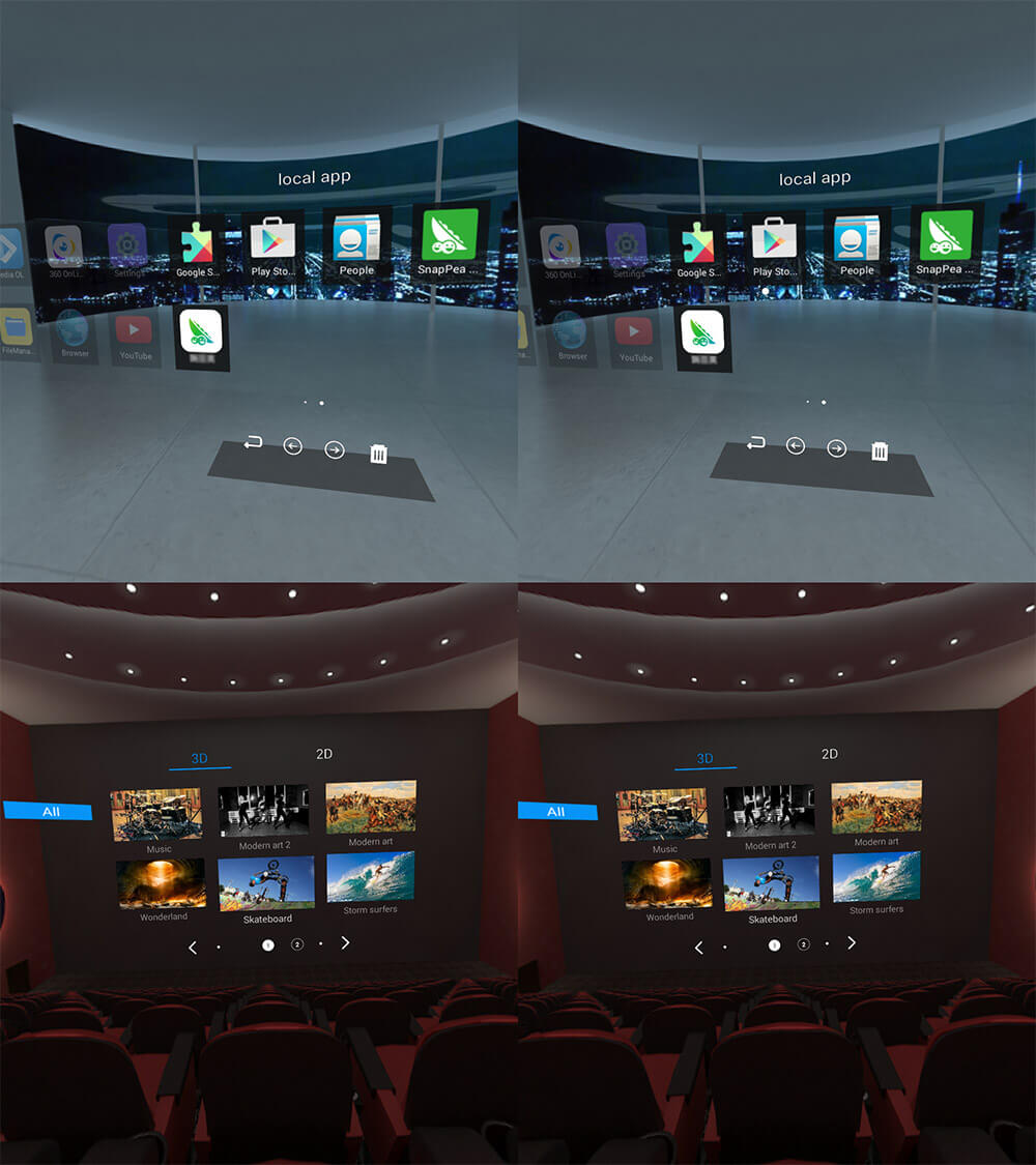 V3 Allwinner H8VR 2.0GHz 2G/16G All In On Virtual Reality Headset