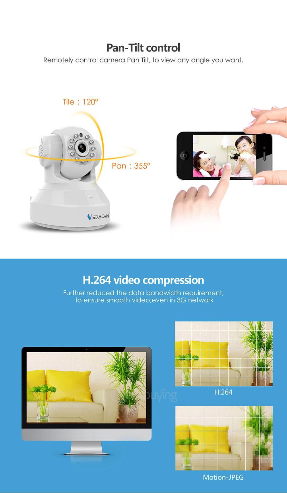 VStarcam C37A IP Camera - White