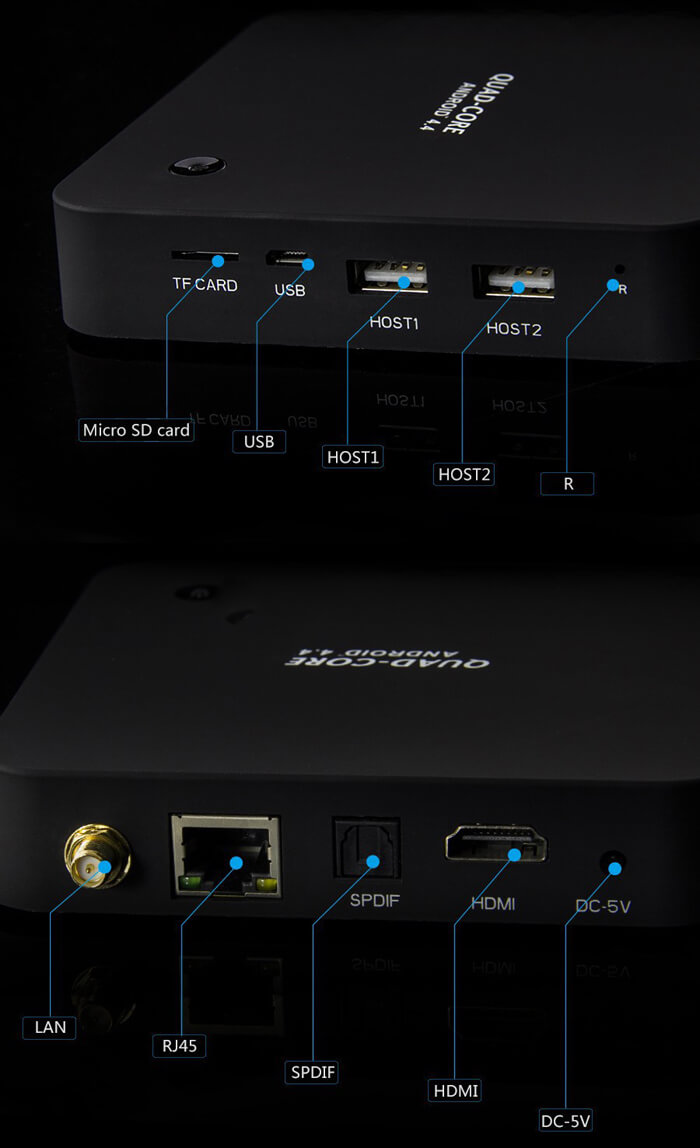 Q8 RK3288 Quad Core 1.8GHz Android 4.4 TV BOX 2G/8G 2.4/5G WIFI BT