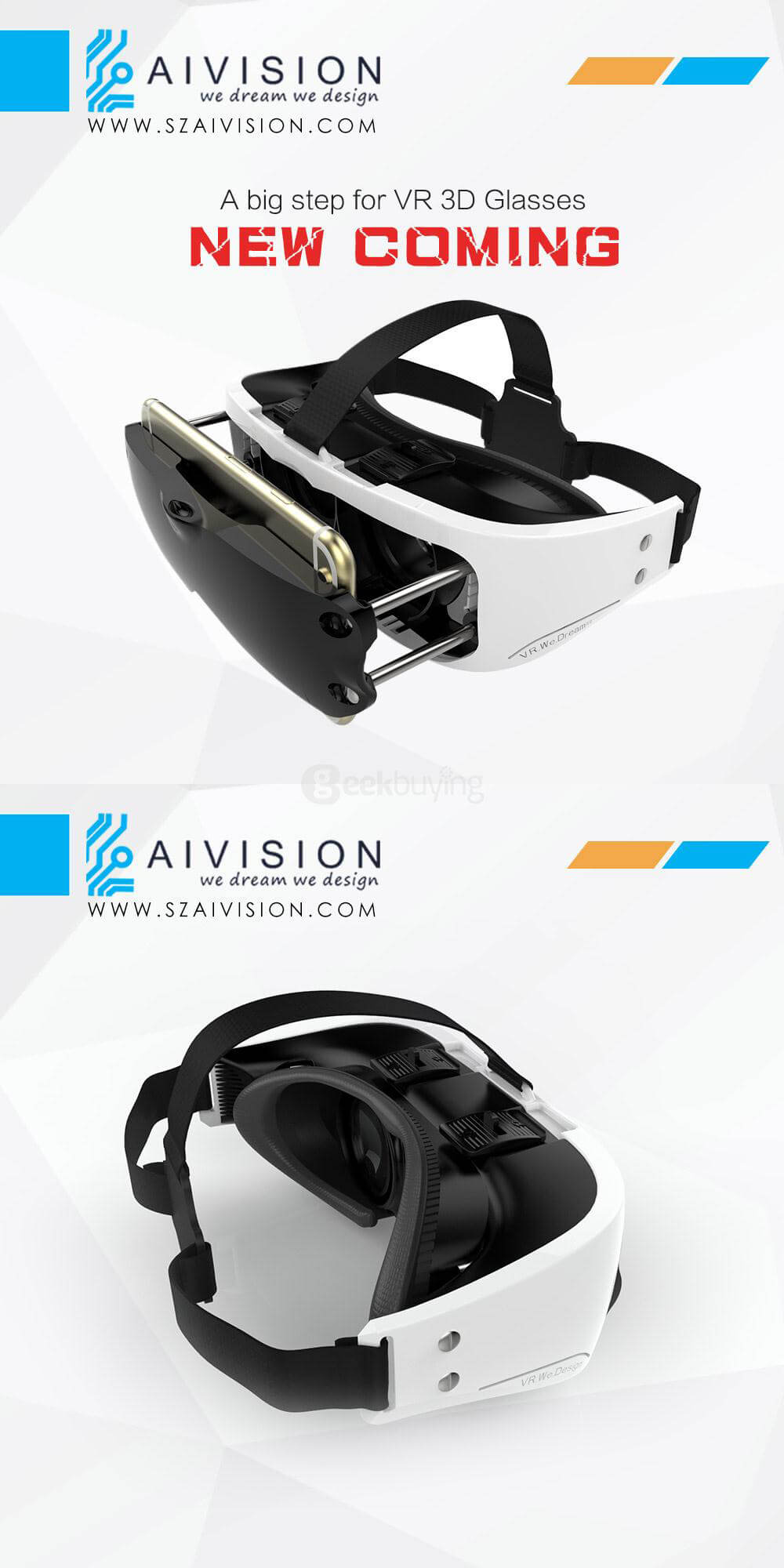 VR-eyes V1 FOV124 Immersive 3D VR Headset Black