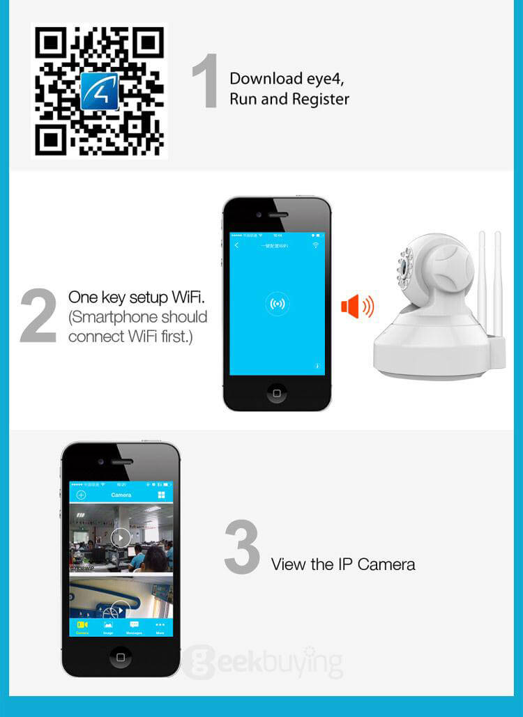 Vstarcam Eye4 C7837WIP-AR IP camera - Black