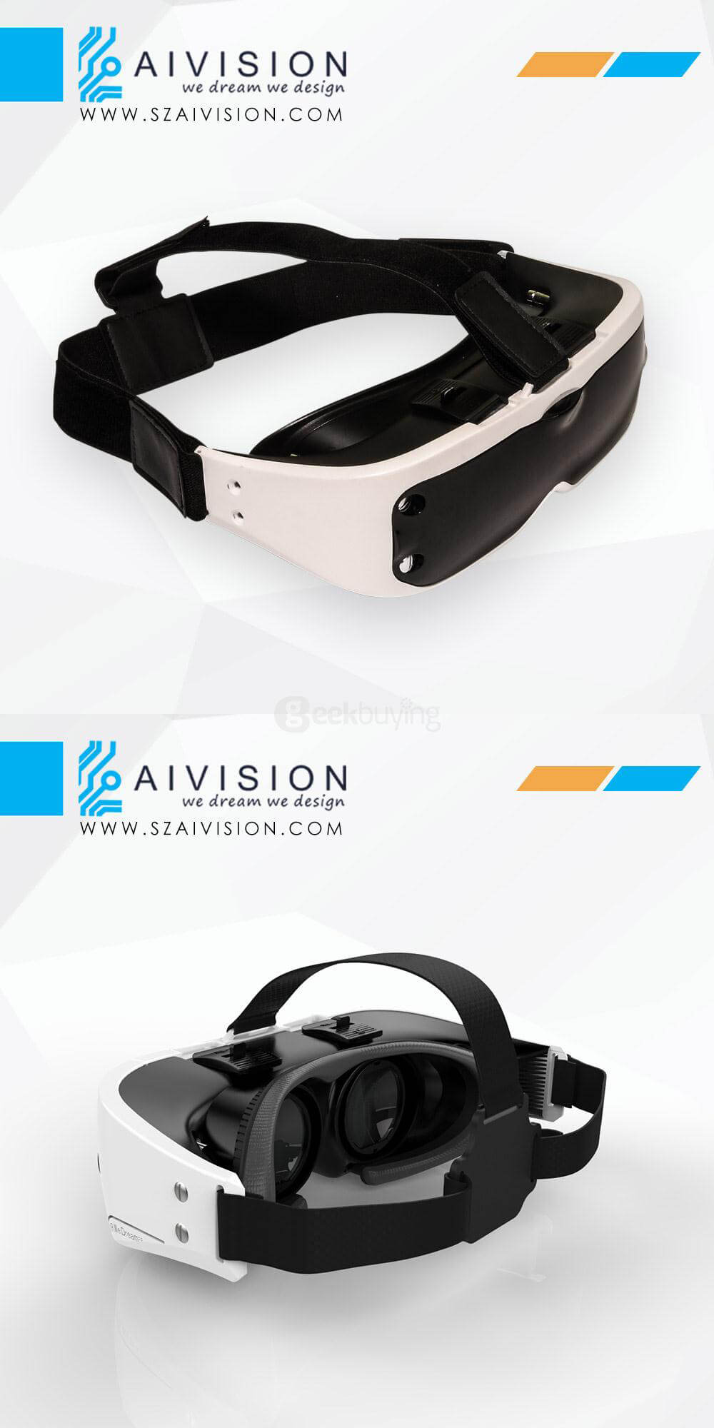 VR-eyes V1 FOV124 Immersive 3D VR Headset Black