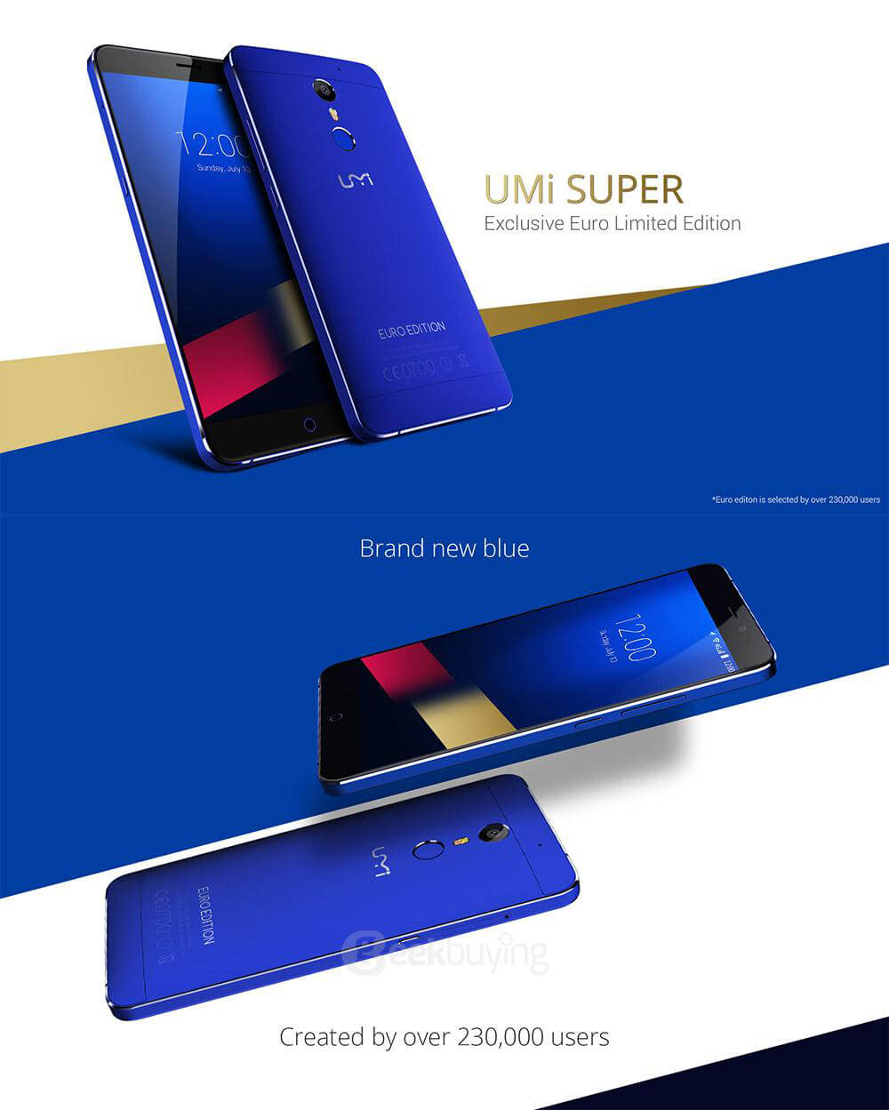 UMI Super Euro Edition 4GB 32GB Smartphone - Blue