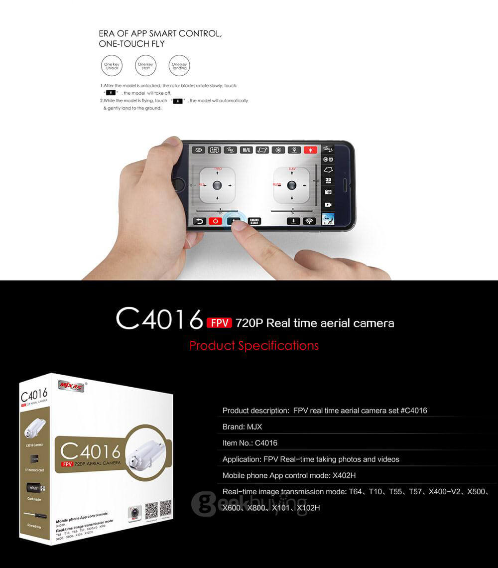 C4016 FPV HD 720P Real Time Aerial Camera
