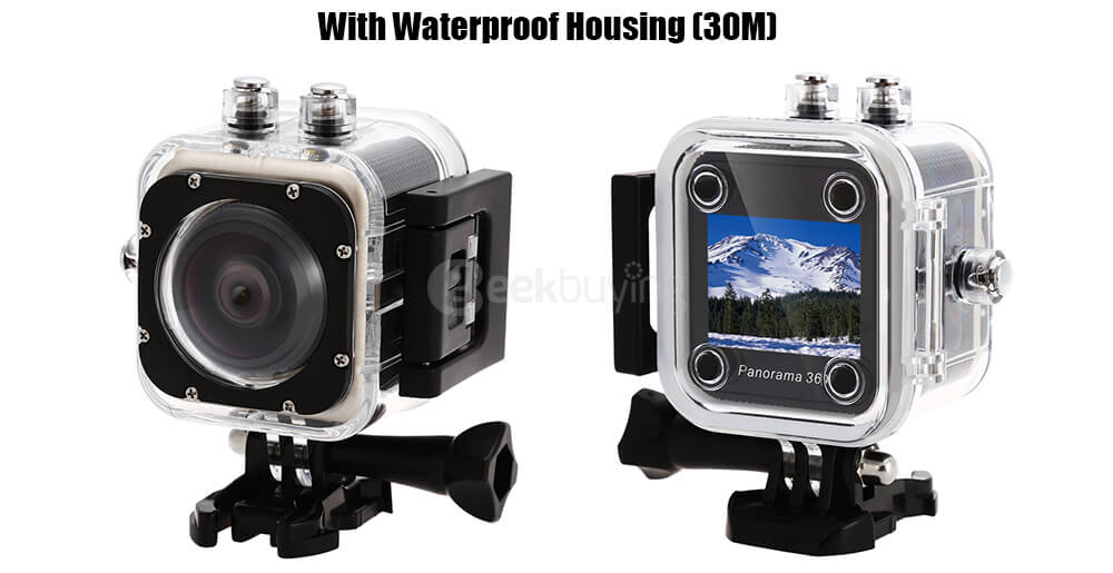 Cube 360S Panorama WiFi 1080P Action Camera - Golden