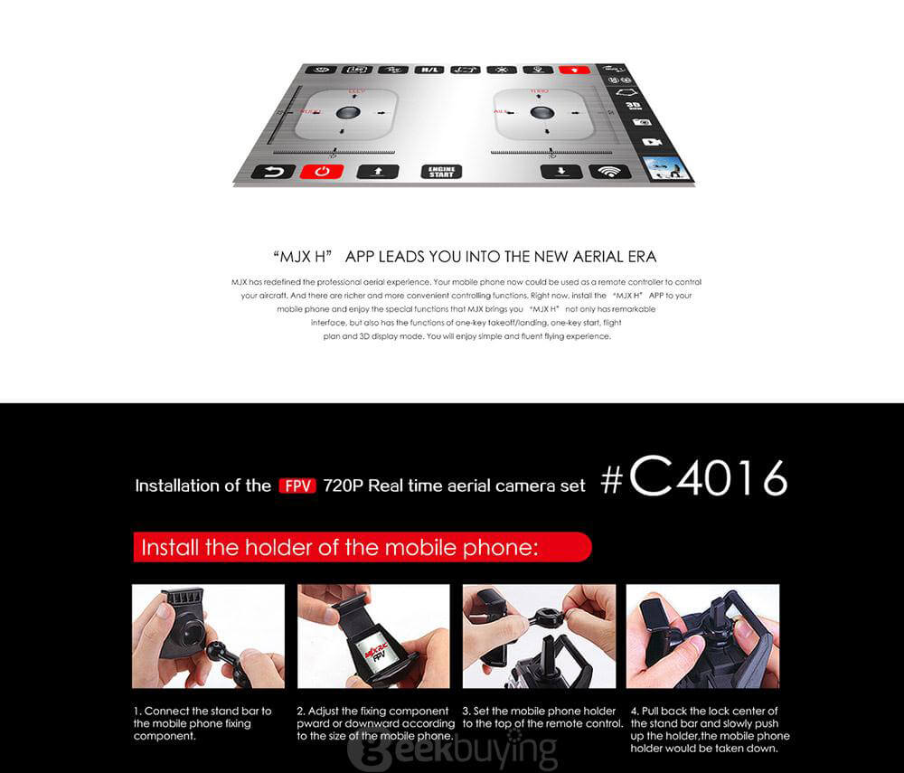 C4016 FPV HD 720P Real Time Aerial Camera