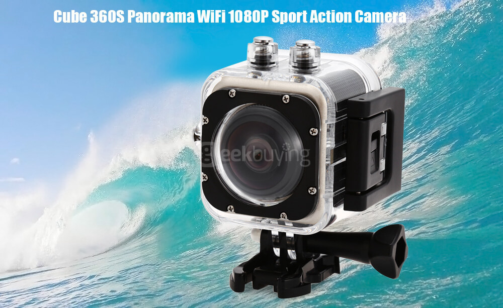 Cube 360S Panorama WiFi 1080P Action Camera - Golden