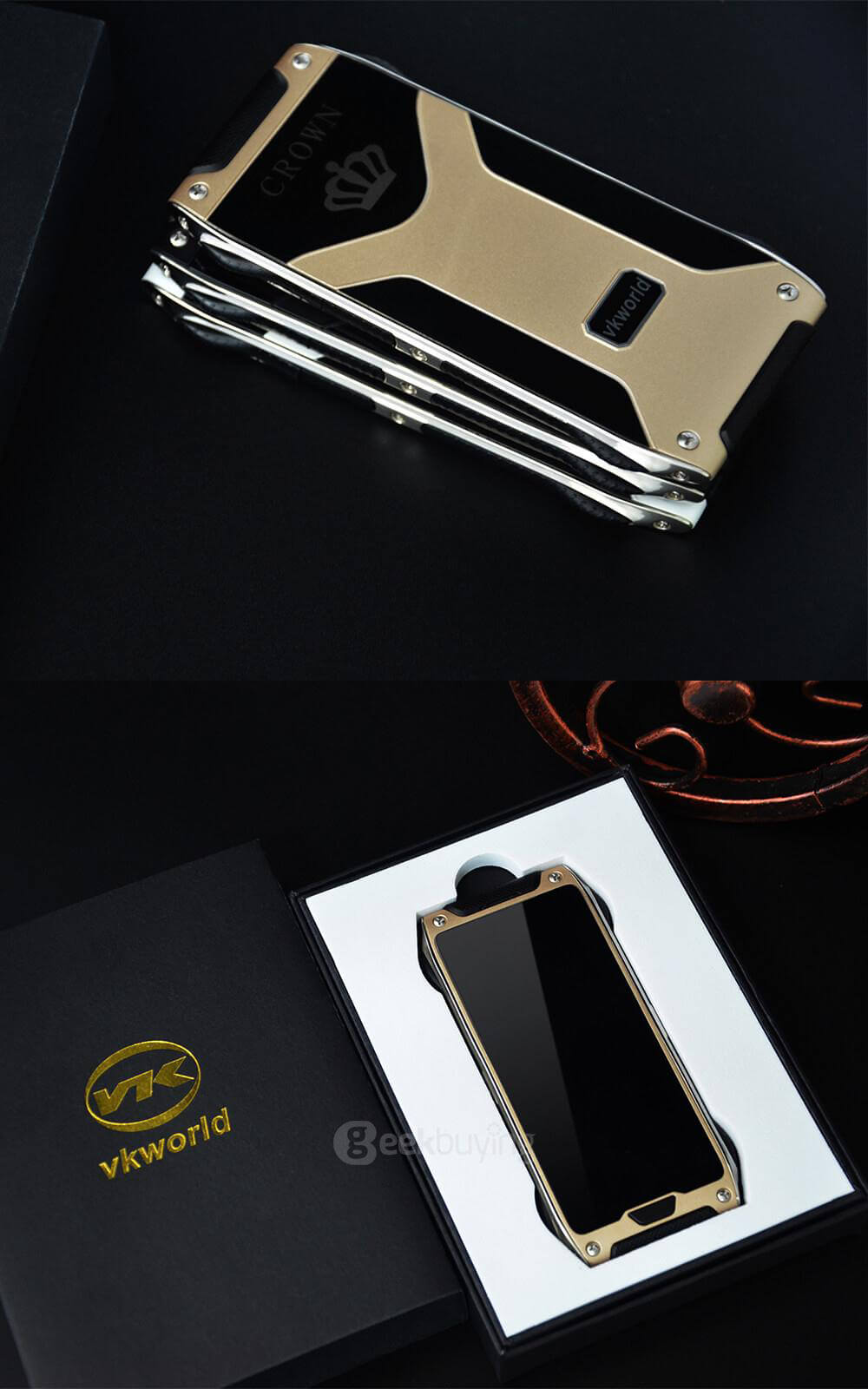 Vkworld Crown V8 1.63inch GSM Mini Mobile Phone - Gold