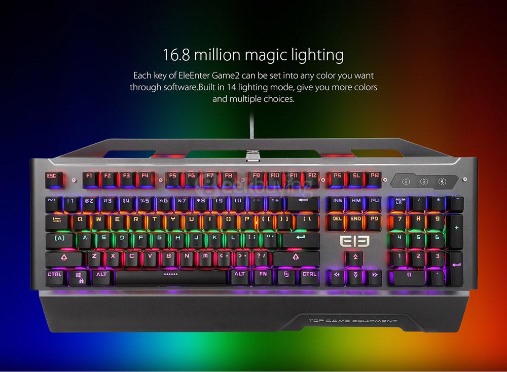 EleEnter Game2 Professional Mechanical Gaming Keyboard - Black