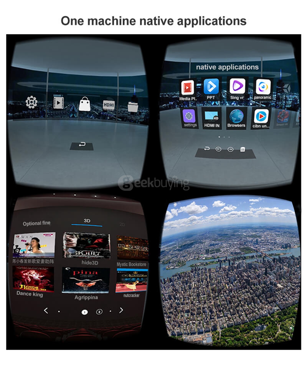 VR-5 RK3288 All In One 3D VR Virtual Reality Headset White+Black