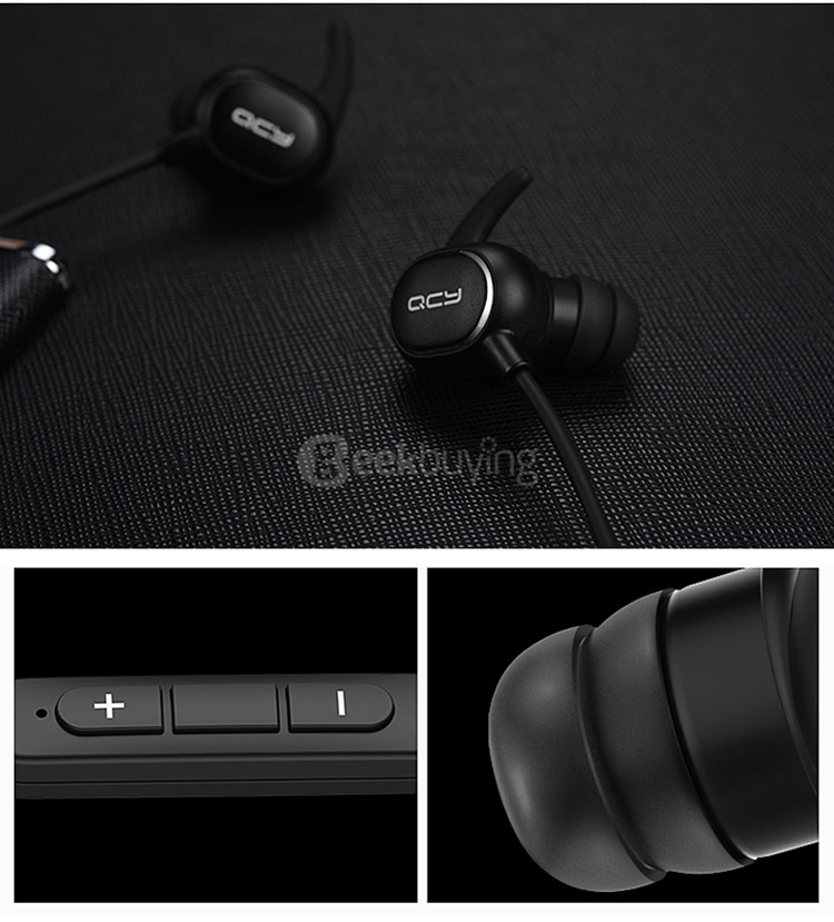 QCY QY19 Bluetooth 4.1 Sport Earphones with Mic - White