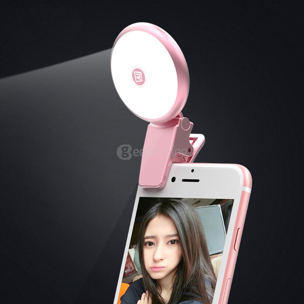 REMAX Phone Flash light LED Fill Light For Smartphones - Rose Gold