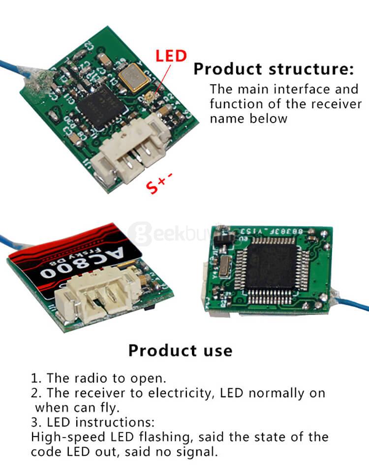 AC800 Sbus PPM Receiver