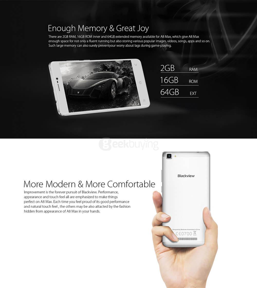 Blackview A8 Max 2GB 16GB Smartphone - Silver