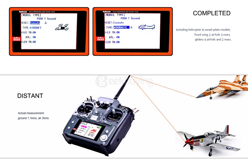 RadioLink AT10 10CH Transmitter Mode 2