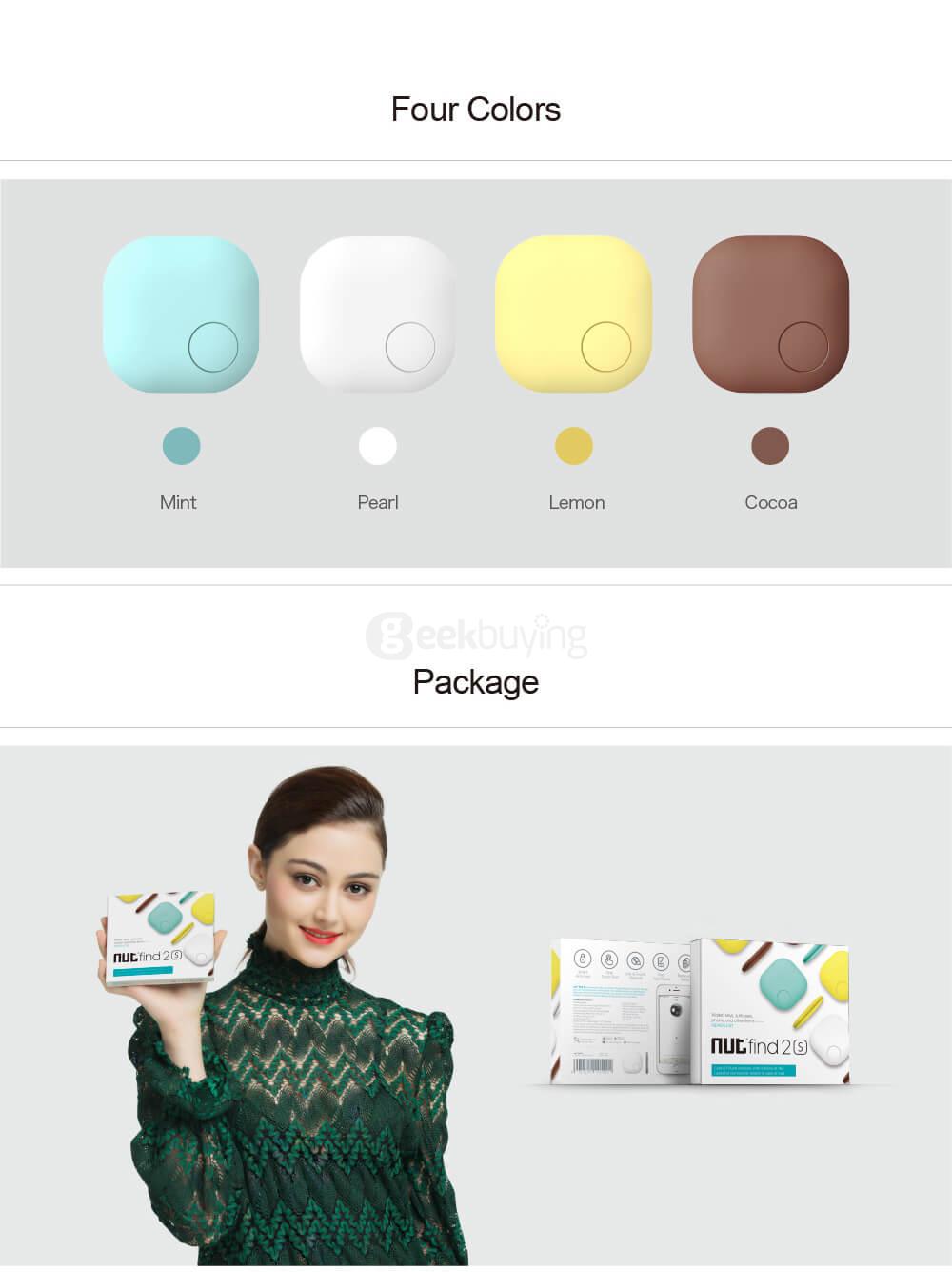 Nut 2S Bluetooth 4.0 Smart Anti-lost Tracker-White