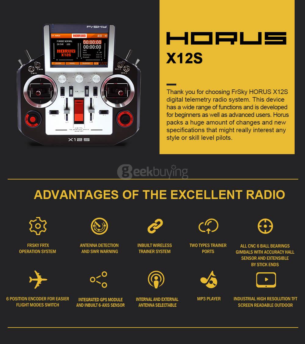 Frsky Horus X12S Texture Version 16CH GPS Transmitter Mode 2