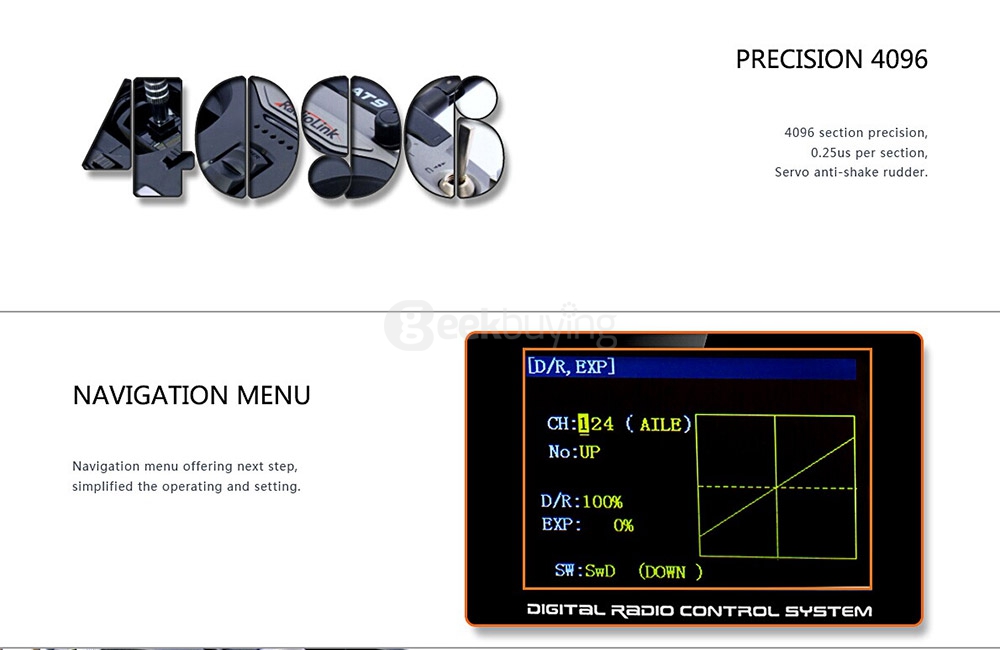RadioLink AT9 2.4GHz 9CH Transmitter With R9D 9CH Receiver Mode 2