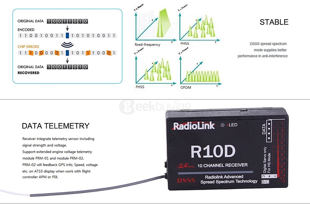 RadioLink AT10 10CH Transmitter Mode 2