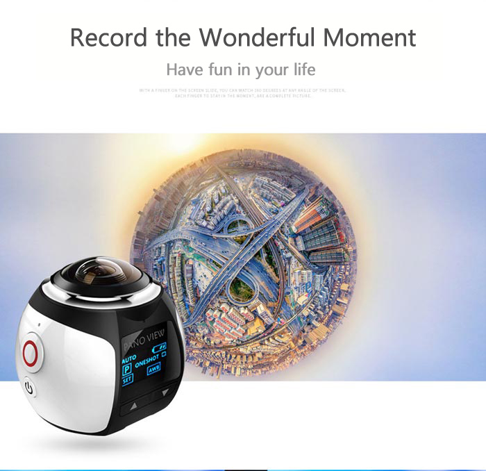 V1 Mini Panorama Camera Mini VR Camera - White