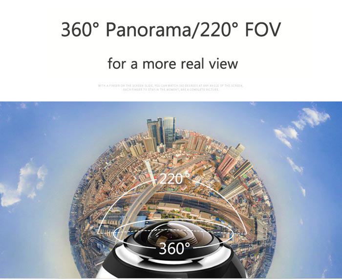 V1 Mini Panorama Camera Mini VR Camera - Black