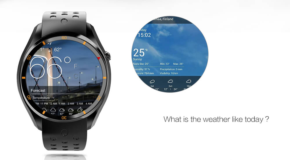 Package B IQI I3 3G Smart Watch Phone-Gold