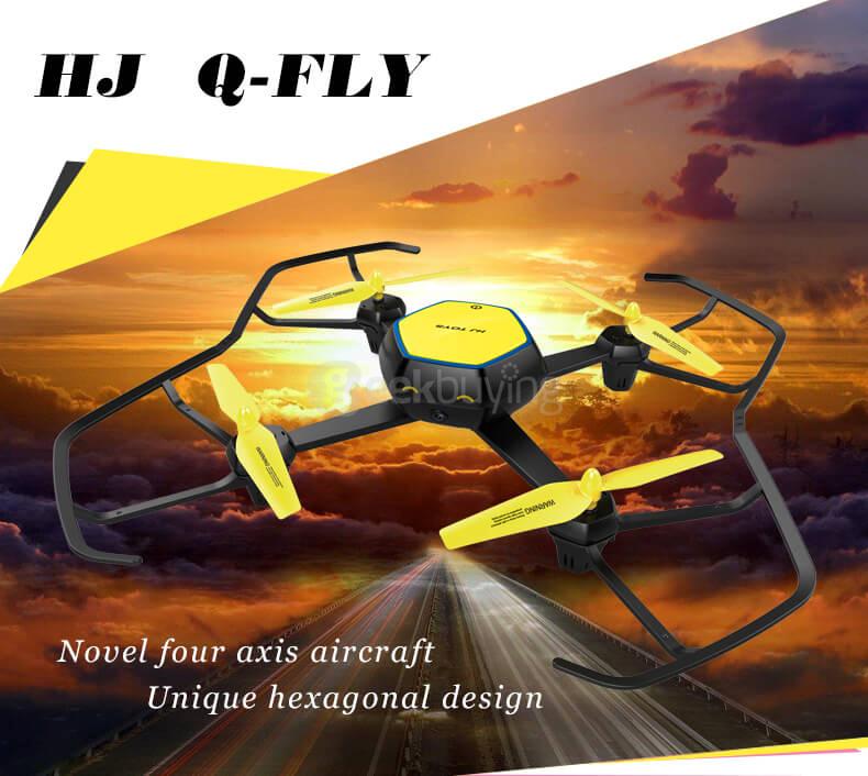 HuaJun W606-6 QQ-FLY WIFI 480P HD Camera RC Quadcopter Yellow