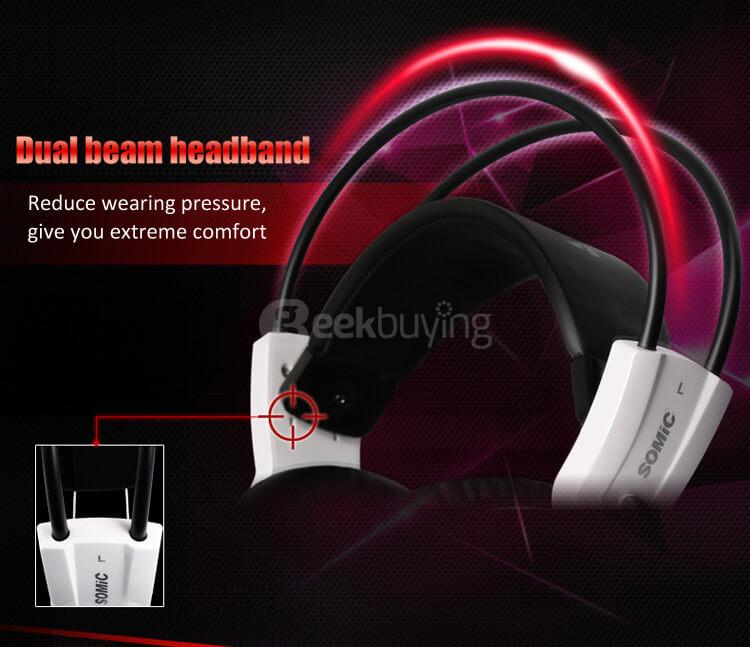 Somic G941 Over-ear Wired Gaming Headsets with MIC - Black