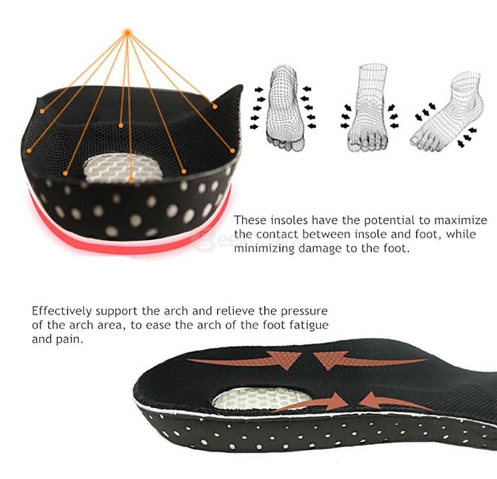 1 Pair of Gel Orthotic Sport Shoe Pad for Men