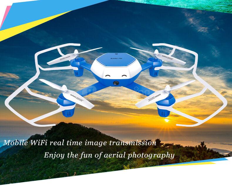 HuaJun W606-6 QQ-FLY WIFI 480P HD Camera RC Quadcopter Yellow