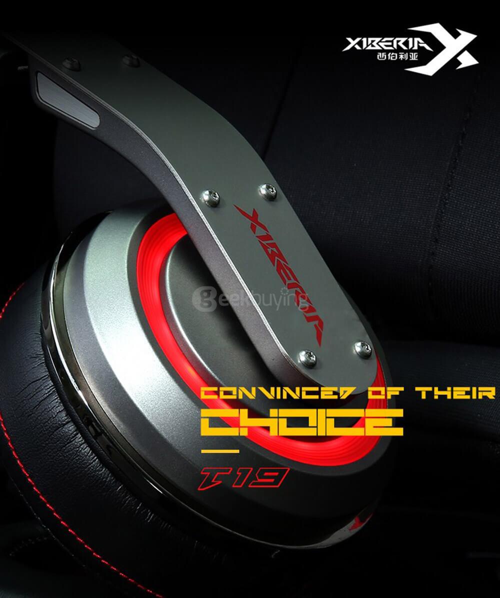 XIBERIA T19 USB Wired LED Gaming Headsets With Microphone - Gray