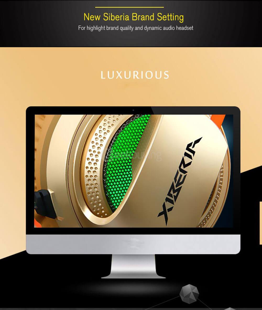 XIBERIA V10 Over-ear USB LED Gaming Headsets with MIC - Gray