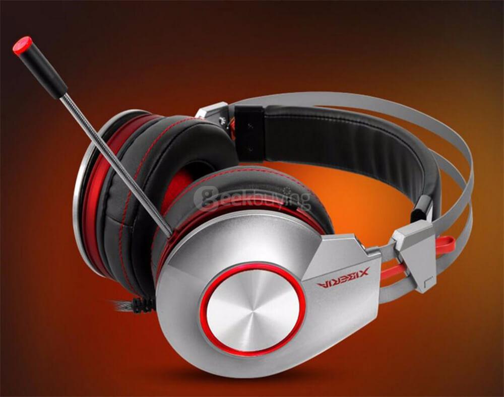 XIBERIA K5U Stereo Bass USB7.1 LED Gaming Headsets with MIC - Gray