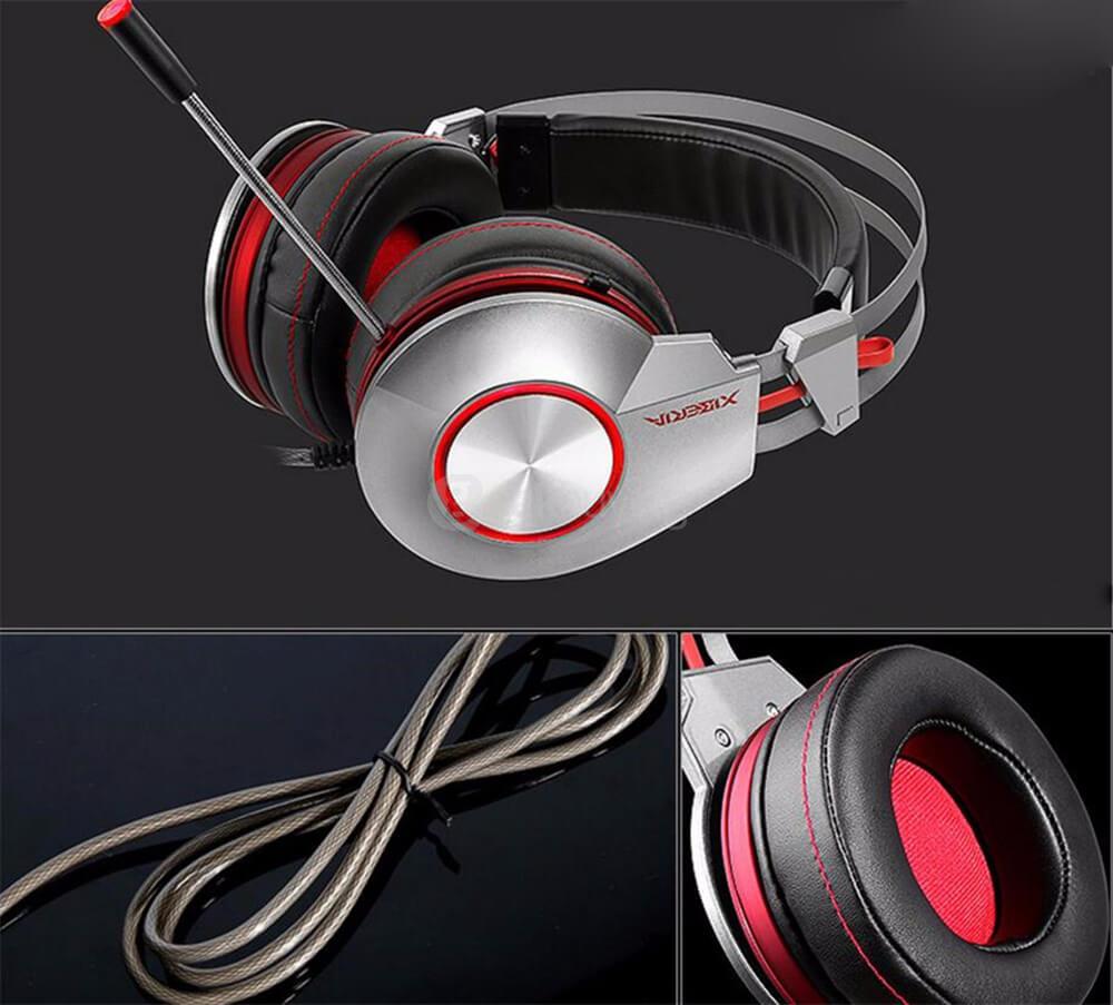 XIBERIA K5U Stereo Bass USB7.1 LED Gaming Headsets with MIC - Gray