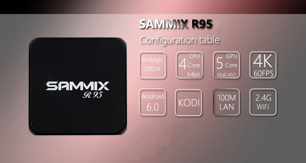 SAMMIX R95 Android 6.0 Marshmallow TV BOX + Tronsmart TSM01