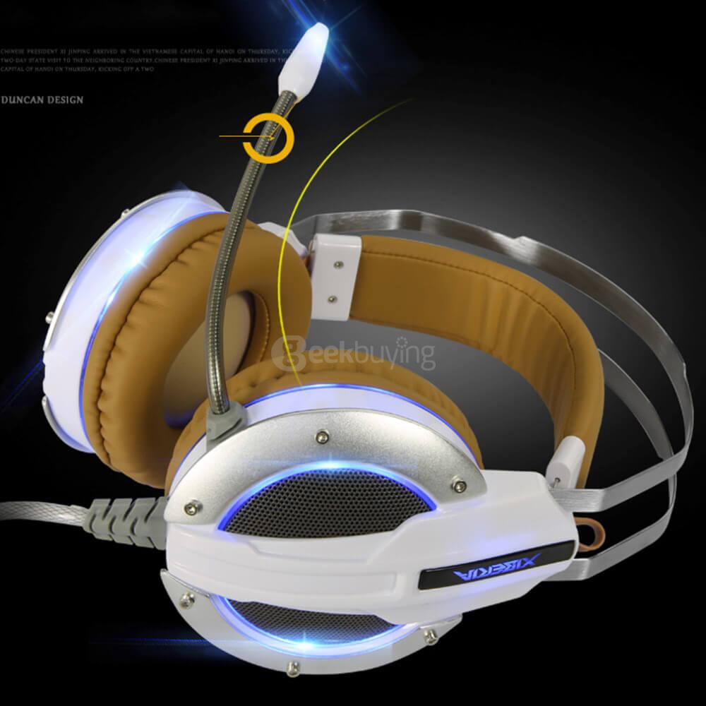 Xiberia X11 Over-ear USB LED Gaming Headsets with Mic-White
