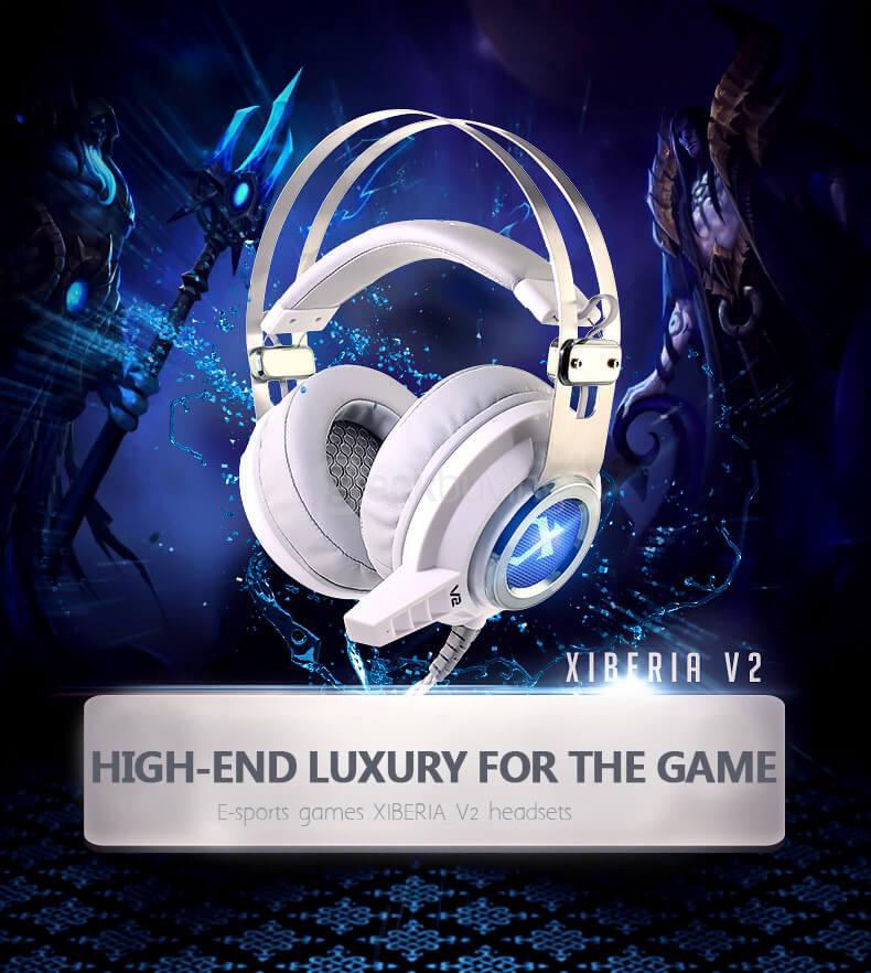 Xiberia V2 Over-ear Gaming Headphones - White