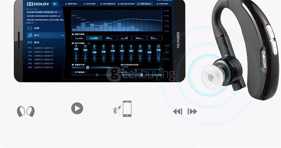 DACOM M10 Mini Wireless Bluetooth 4.0 Sports Ear-hook Headset-Black