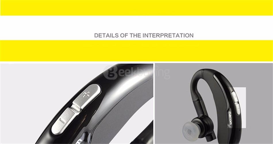 DACOM M10 Mini Wireless Bluetooth 4.0 Sports Ear-hook Headset-Black