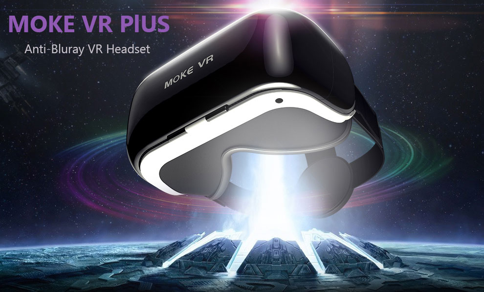 MOKE VR Plus FOV102 Immersive 3D VR Headset for 3.5-6in Smartphones